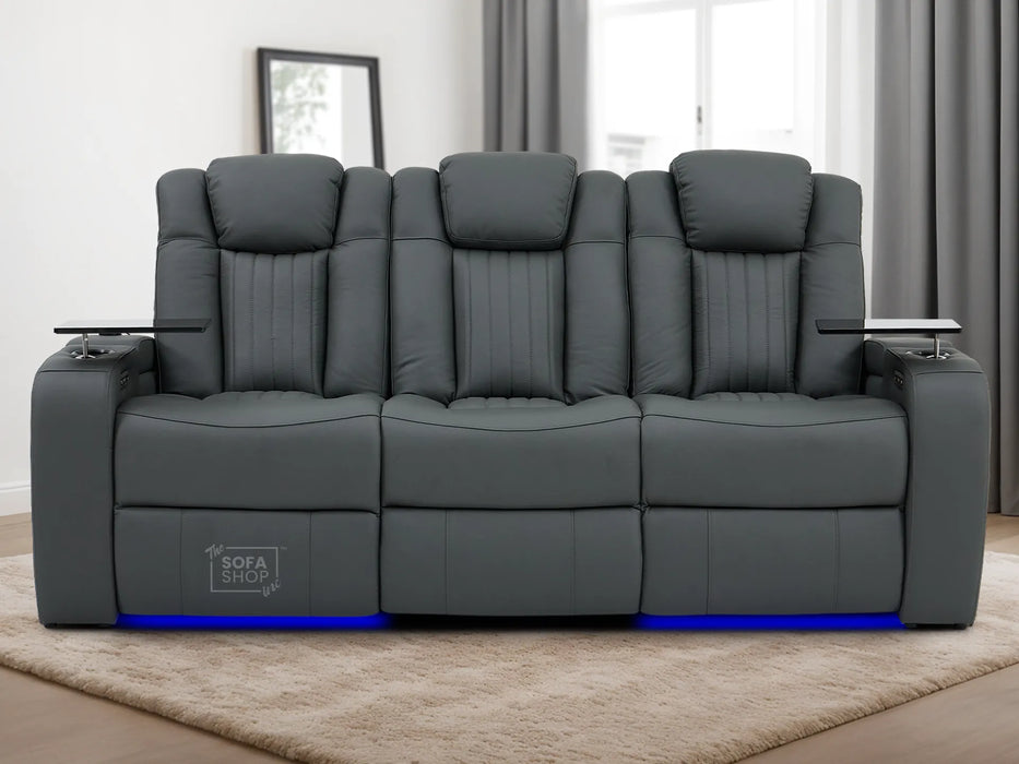 Electric Recliner Cinema Sofa | Real Leather | £25 OFF
