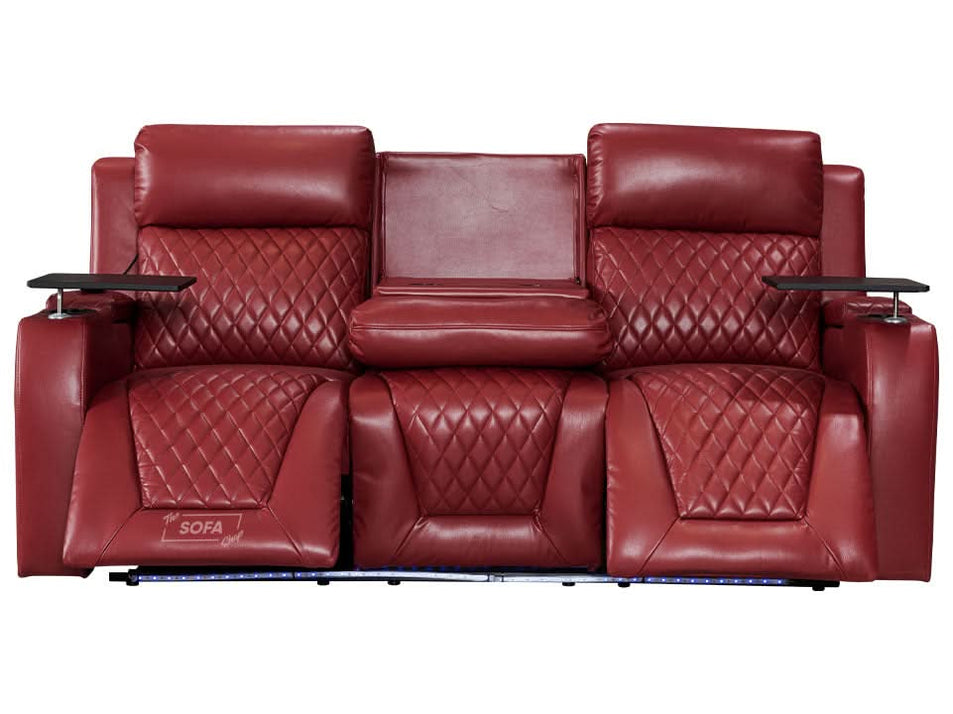 3+2 Red Leather Cinema Sofa Set | Sofa for Sale | Fast Delivery