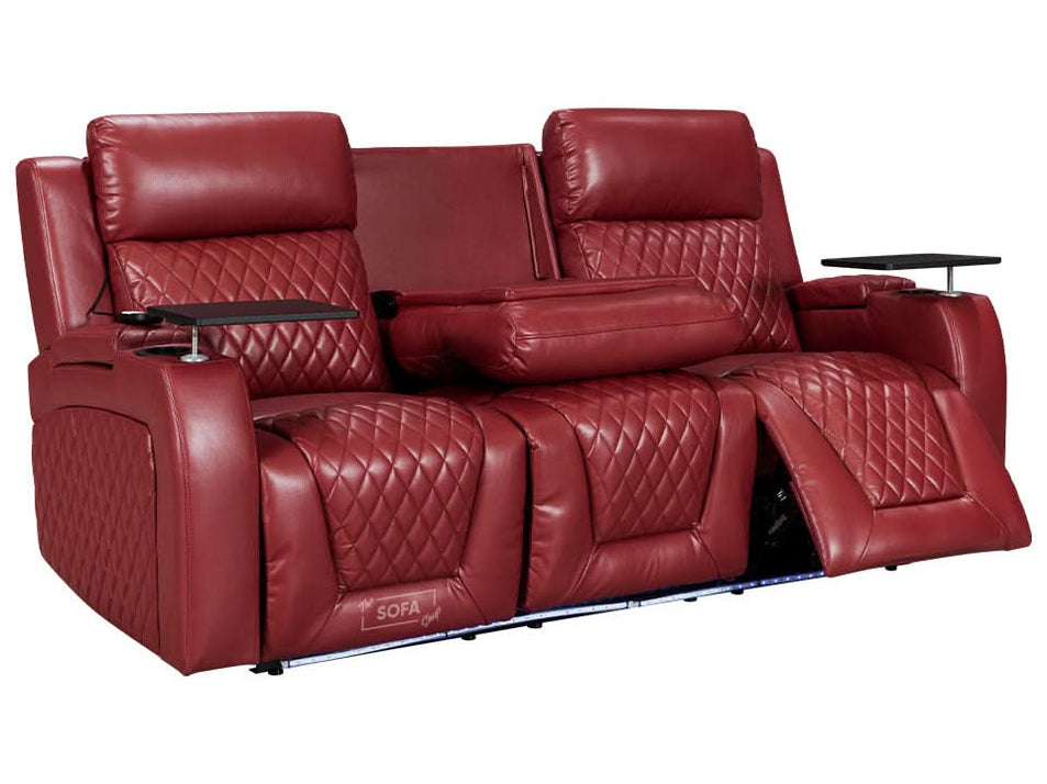 3+2 Red Leather Cinema Sofa Set | Sofa for Sale | Fast Delivery