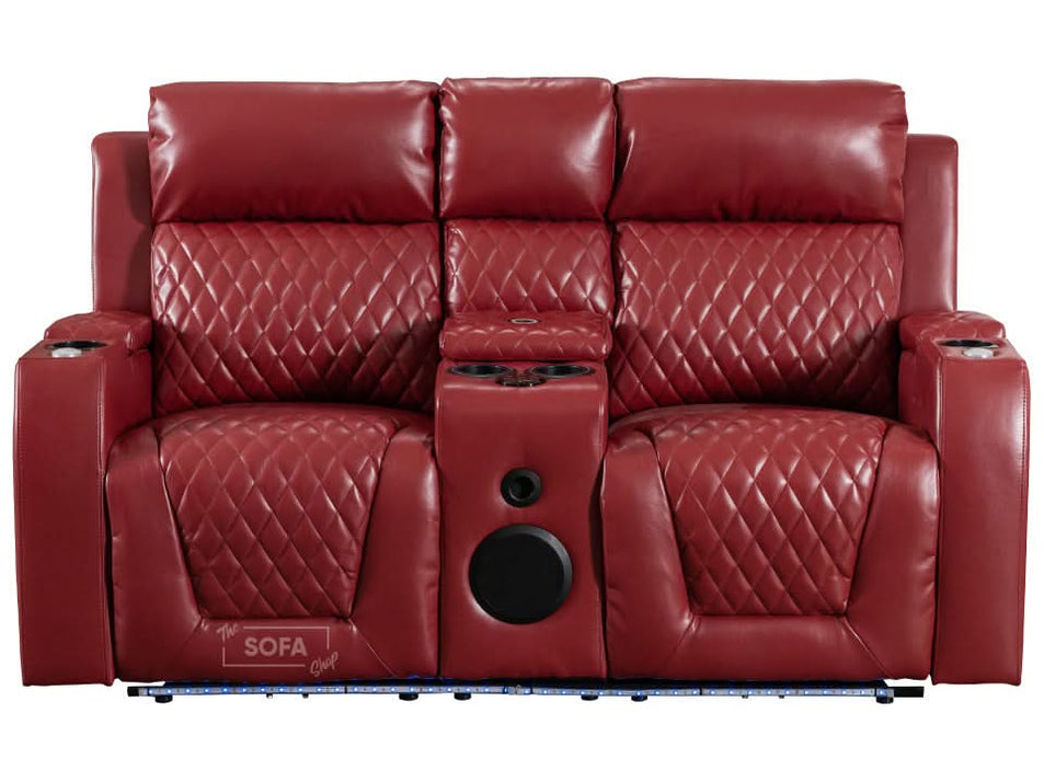 3+2 Red Leather Cinema Sofa Set | Sofa for Sale | Fast Delivery