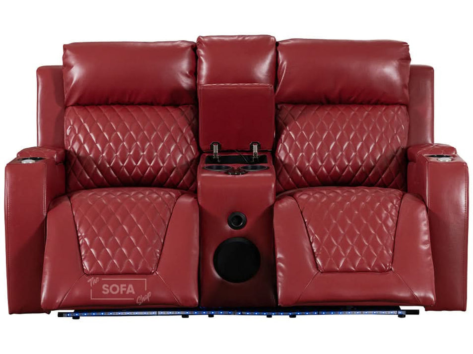 3+2 Red Leather Cinema Sofa Set | Sofa for Sale | Fast Delivery