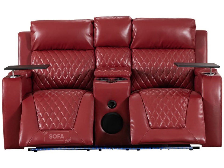 3+2 Red Leather Cinema Sofa Set | Sofa for Sale | Fast Delivery