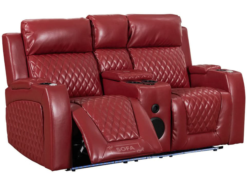 3+2 Red Leather Cinema Sofa Set | Sofa for Sale | Fast Delivery